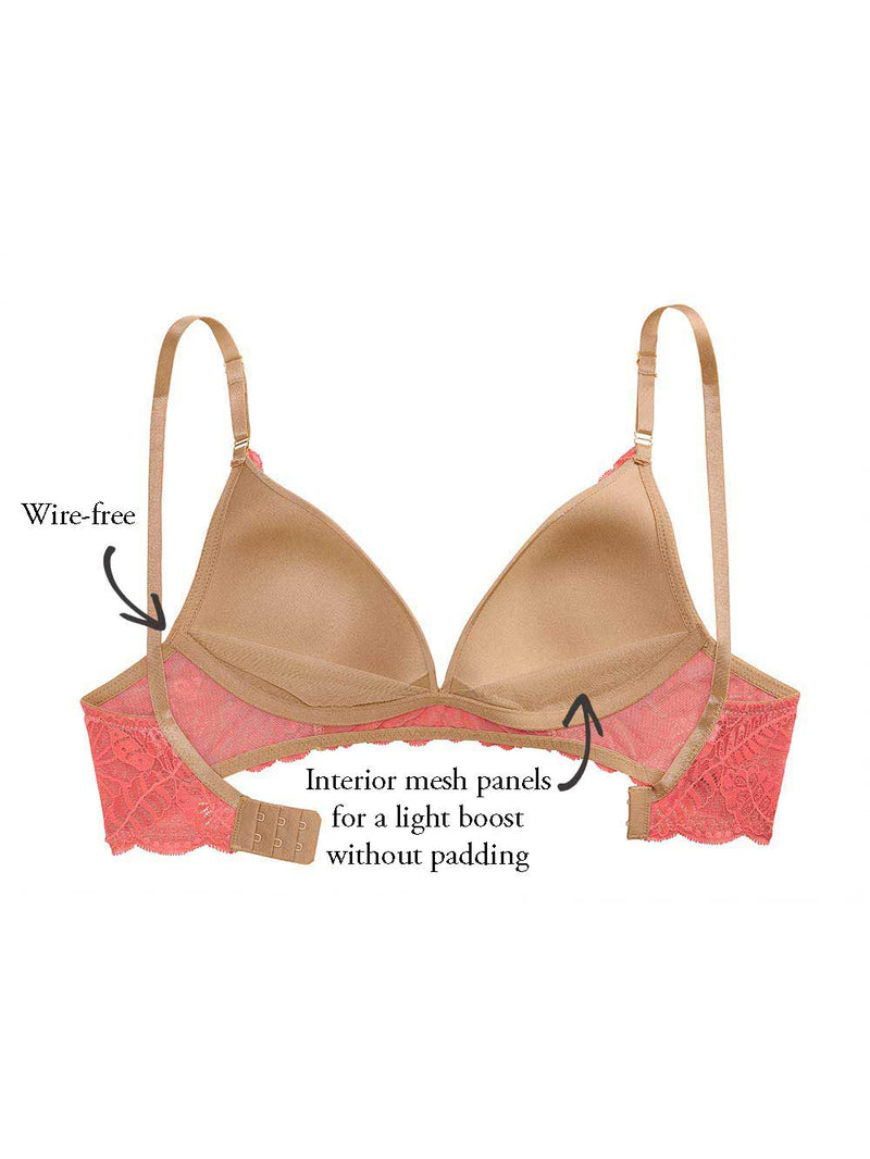 Danielle Lace Bralette, Petite, Light Contoured Cups, Wire-free