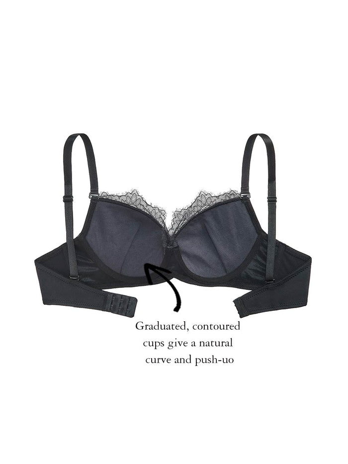 Teresa Lace Bra, Petite, Push-up, Demi-Cup, Small Sizes